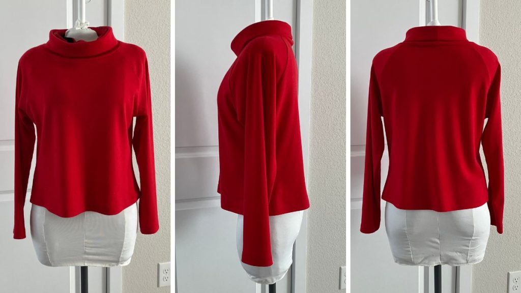 Red wool top, and I’m (sorta) famous – Joyful Wardrobe